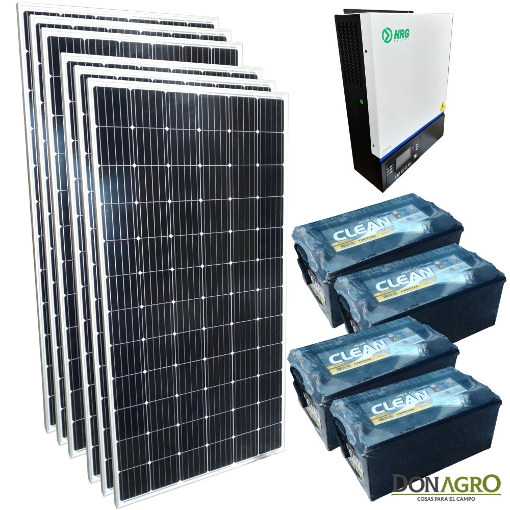 Kit Energia Solar para Casa 3000w Full 6 Paneles 4 Baterias (NRG) - Don ...