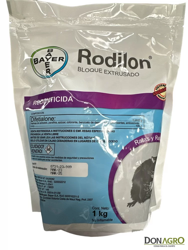 Rodenticida Bloque X 1KG RODILON BAYER - Don Agro