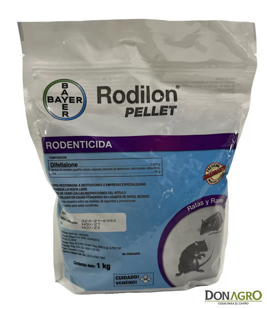 Rodenticida Pellet X 1KG RODILON BAYER - Don Agro