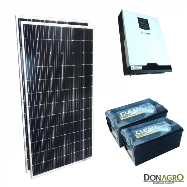 Kit Energia Solar para Casa 3000w Full 2 Paneles 2 Baterias - Don Agro