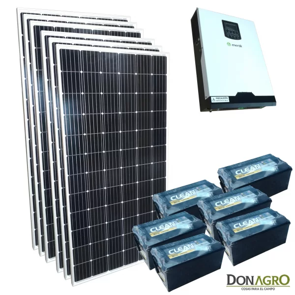 Kit Energia Solar para Casa 5000w Full 6 Paneles 6 Baterias - Don Agro