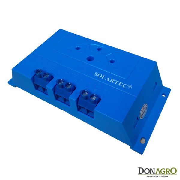 Regulador de voltaje carga solar 10 amp 12/24v SOLARTEC - Don Agro
